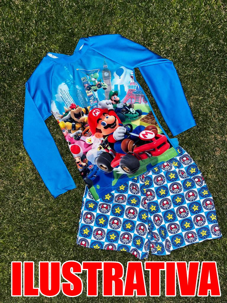 Traje De Baño Mario Bros Odysey Capi Cool para Niños Short + Playera ...